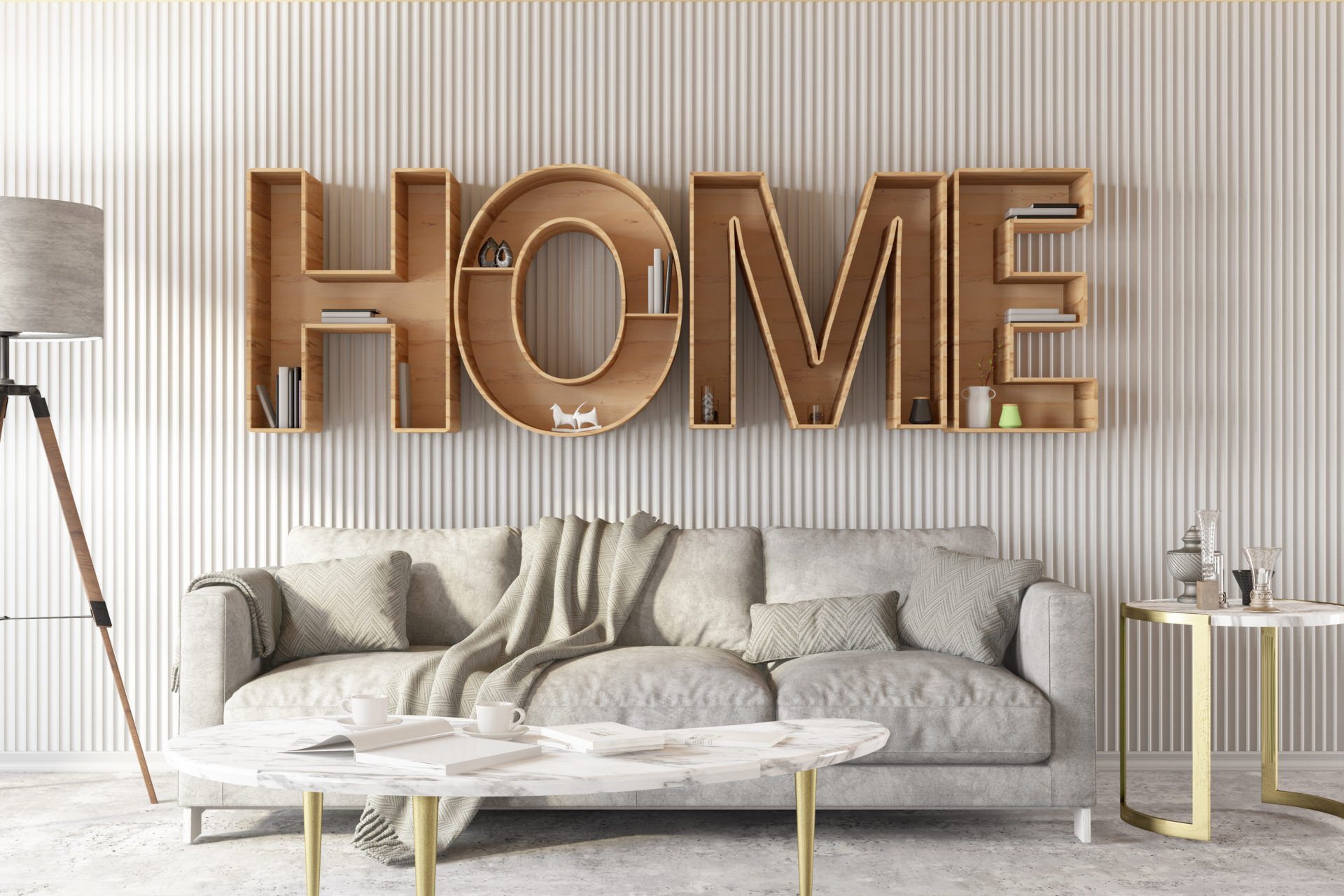 Pared decorada con mucho estilo